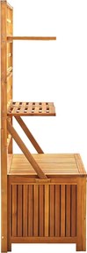 Úložný box s treláží 99 x 55 x 160 cm masivní akáciové dřevo 311881