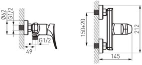 F-Design Brezza, sprchová baterie bez sprchové sady, chrom lesklý, FD1-BRZ-7-11