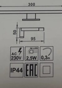Lavedo Leo Wotan Oak 50 zrcadlová skříňka do koupelny s LED osvětlením