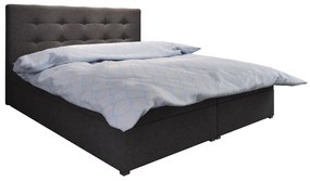 Manželská postel Boxspring 140 cm Fade 1 (černá) (s matrací a úložným prostorem). 1046473