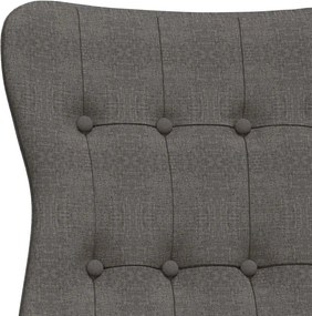 Relaxační židle tmavě šedá textil 341269