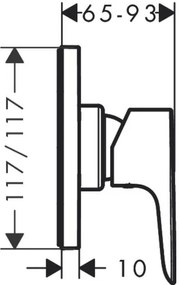 Hansgrohe Talis E Sprchová baterie, podomítková, chrom, 71764000