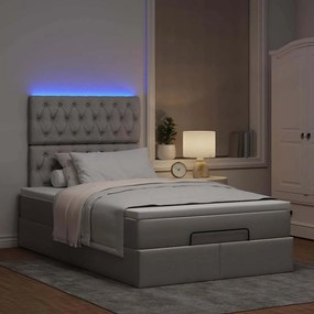 Osmanský rám postele s matrací taupe 120x200cm textil 3314083