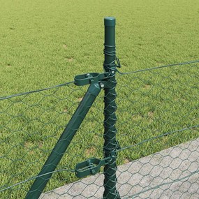 Hexagonální plot s betonovým základem 25 x 0,5 m Lesní zelená 3353506
