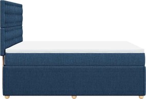 Box spring postel s matrací modrá 140x190 cm textil 3294371