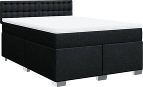 Box spring postel s matrací černá 140x200 cm textil 3288227