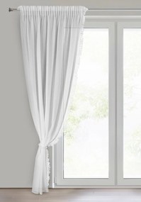 ZÁCLONA NA PÁSCE ELENA, SADA 2 KS 140X270 CM BÍLÁ