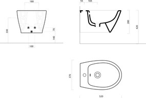 GSI MODO bidet závěsný 37 x 52 cm bílá ExtraGlaze 9864111
