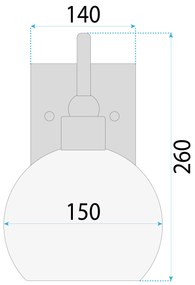 Toolight Minimalistické nástěnné osvětlení BG1 APP1580-1W
