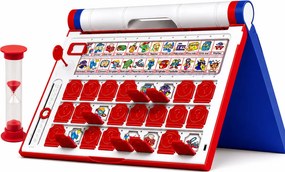 LEAN Toys Paměťová hra „Uhodni, kdo to je“ – na čas, přenosná herní deska s přesýpacími hodinami