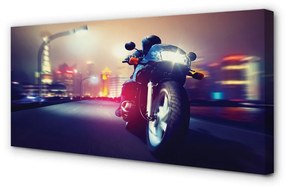 Obrazy na plátně Motocykl sky city 120x60 cm