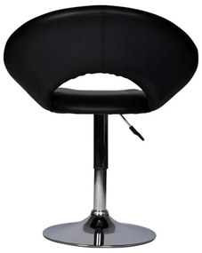 Barová židle - umělá kůže | černá