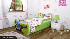 Dětská postel Dream vzor 30 160x80 cm zelená
