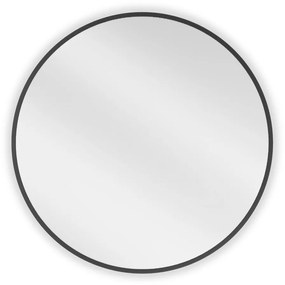 Mexen Loft, kulaté koupelnové zrcadlo 60 cm, barva rámu černá matná, 9850-060-060-000-70