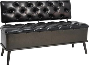vidaXL Úložná lavice s opěradlem 110 cm umělá kůže [339298] Barva: Černá