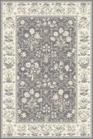 Agnella klasický vlněný koberec Isfahan Olandia Antracit šedý Rozměr: 200x300 cm