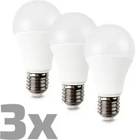 ECOLUX LED žárovka 3-pack 12W / klasický tvar / E27 / 3000K / 270° / 9