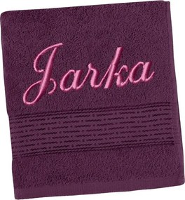 Bellatex Froté ručník proužek s výšivkou jména Červená 50x100 cm