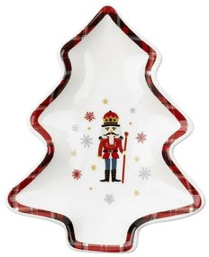 Florina Porcelánový talíř Christmas 29 x 24 cm, červená