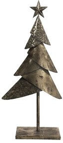 Mosazný antik kovový stromek na podstavci – 25x12x55 cm