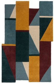 Flair Rugs, Ručně všívaný kusový koberec Abstract Shuffle Shaped Multi, 200x290, vícebarevná, chodba / předsíň