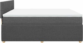 Box spring postel s matrací tmavě šedá 180x200 cm textil 3289836