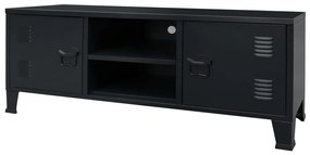 245964 vidaXL TV stolek kovový industriální styl 120 x 35 x 48 cm černý