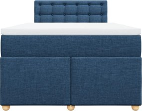 Box spring postel s matrací modrá 120x200 cm textil 3288967