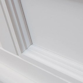 Massive home | Bílá komoda z masivu Belluno Elegante 4D3S s ořechovou deskou