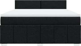 Box spring postel s matrací černá 180x200 cm textil 3289442