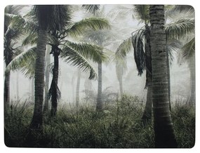 4k pevné korkové prostírání s palmami  Jungle in Fog - 30*40*0,4cm