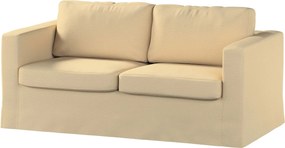 Potah na pohovku IKEA  Karlstad 2-místná , nerozkládací, dlouhý barva béžová látka lesklé, pletený vzor