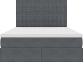 Postel s úložným prostorem a matrací Tmavě šedá 140 x 190 cm 3372148
