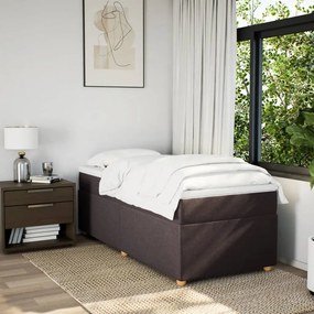 Box spring postel s matrací tmavě hnědá 90x190 cm textil 3285341