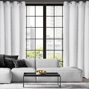 ZÁVĚS NA KROUŽCÍCH TIFFANY 135X250 CM BÍLÁ