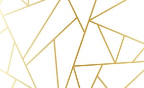 Fototapeta - Zlaté geometrické čáry (254x184 cm)