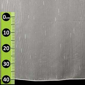 Českomoravská textilní žakárová záclona V344 s nopky pršíčko, s olůvkem, bílá, výška 180cm (v metráži)