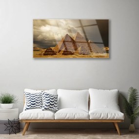 Obraz na skle Pyramidy Architektura 125x50 cm