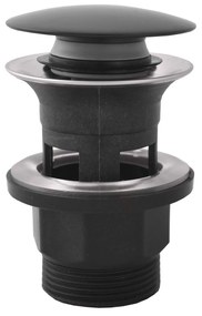 Slezák Rav výpusť umyvadlová Click-Clack 5/4 plast černá matná MD0808CMAT Koupelny Bernold