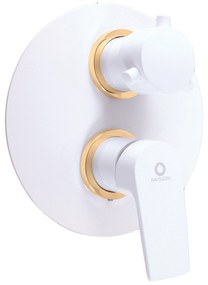 Slezák - RAV Vodovodní baterie sprchová vestavěná COLORADO bílá/zlato  Barva: Bílá/zlatá