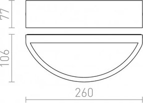RED R10366 Venkovní svítidlo LESA nástěnná stříbrná 230V E27 26W IP54 - RED - DESIGN RENDL