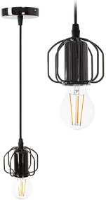 Toolight - Závěsná lampa 1xE27 APP591-1CP, černá, OSW-08563