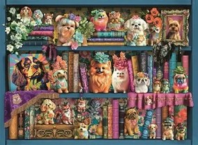 Ravensburger Puzzle: Roztomilí porcelánový mopslíci / 500 dílků / od 1