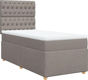 Box spring postel s matrací taupe 80x200 cm textil 3291118