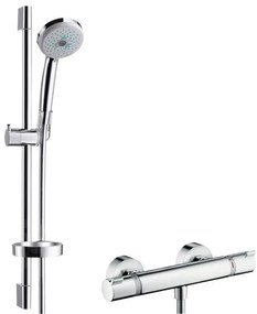 Hansgrohe Croma 100, sprchový set s termostatem, 3 proudy, tyč 650 mm, chromová, HAN-27086000