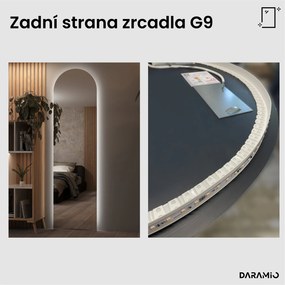 Atypické zrcadlo s LED osvětlením G9