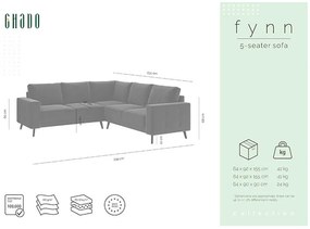 Rohová pohovka fynn 234 cm samet zelená MUZZA
