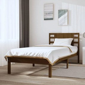 Rám postele medově hnědý masivní borovice 100 x 200 cm,  3104211