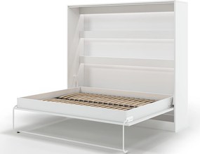 Devesto Sklápěcí postel Horizontální 160 Bílá LED