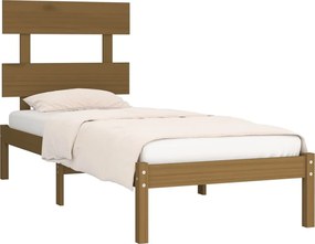 vidaXL Rám postele masivní dřevo 100 x 200 cm [3104666] Barva: Šedá